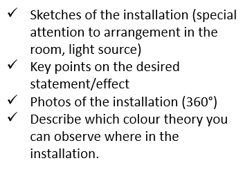 design assignment colours – Lights on!